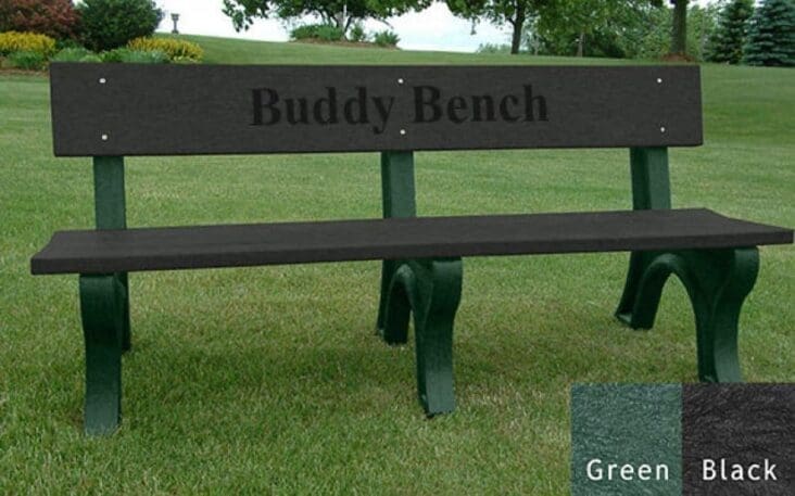 Buddy Bench 6' Landmark Bench - Polly Products