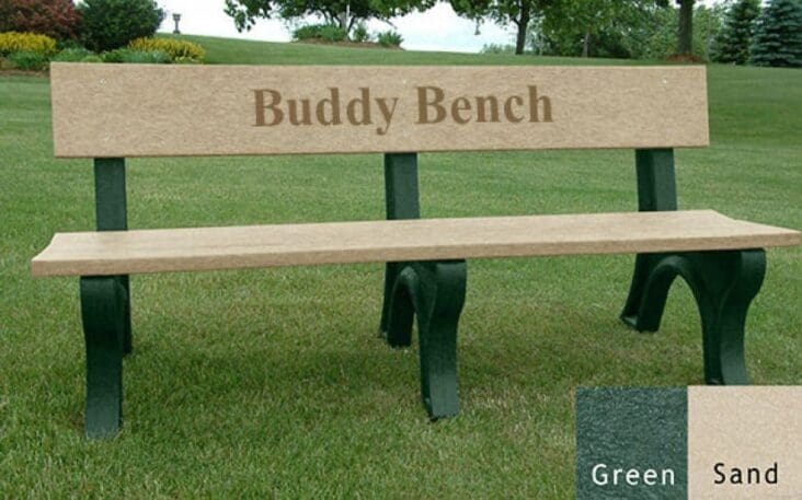 Buddy Bench 6' Landmark Bench - Polly Products