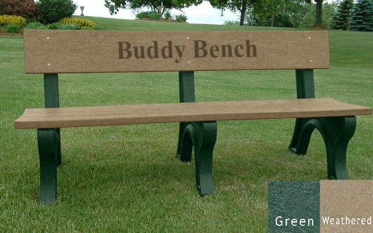 Buddy Bench 6' Landmark Bench - Polly Products