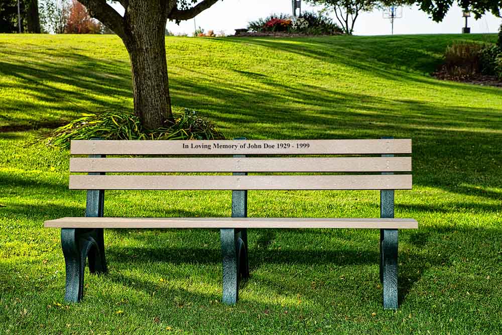 Recycled Plastic Outdoor Memorial Benches | Polly Products